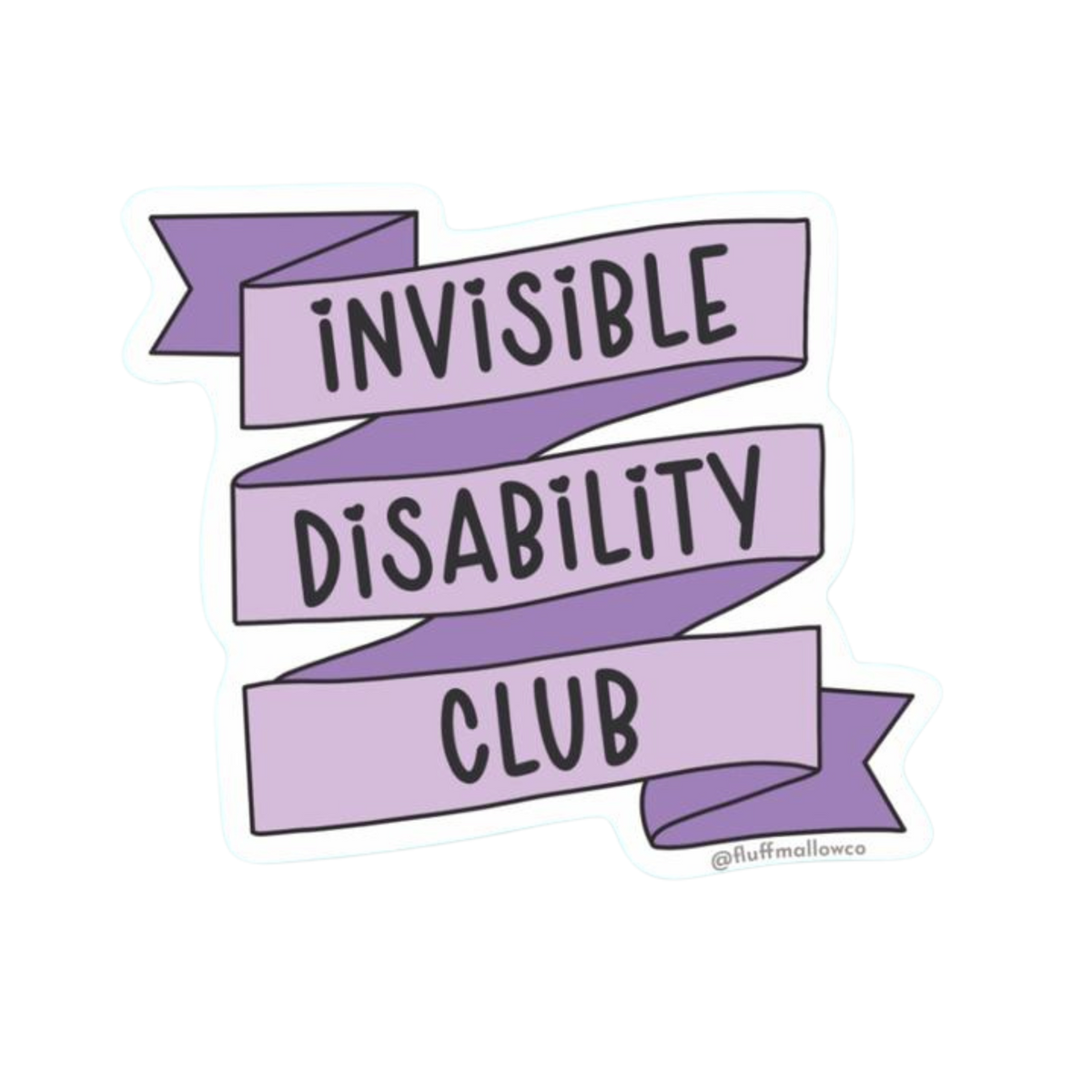 "Invisible Disability Club" Sticker by Fluffmallow – Other Nature GmbH